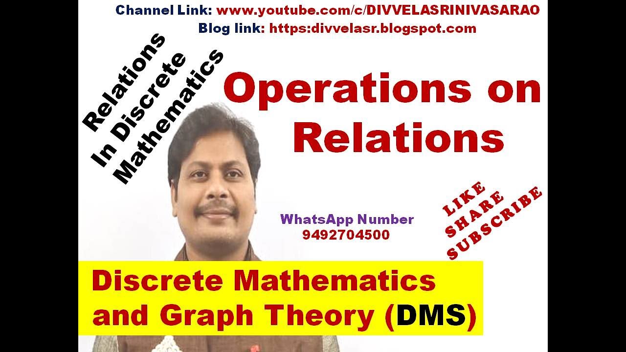 Operations on Relations || Relations || Relations in Discrete ...