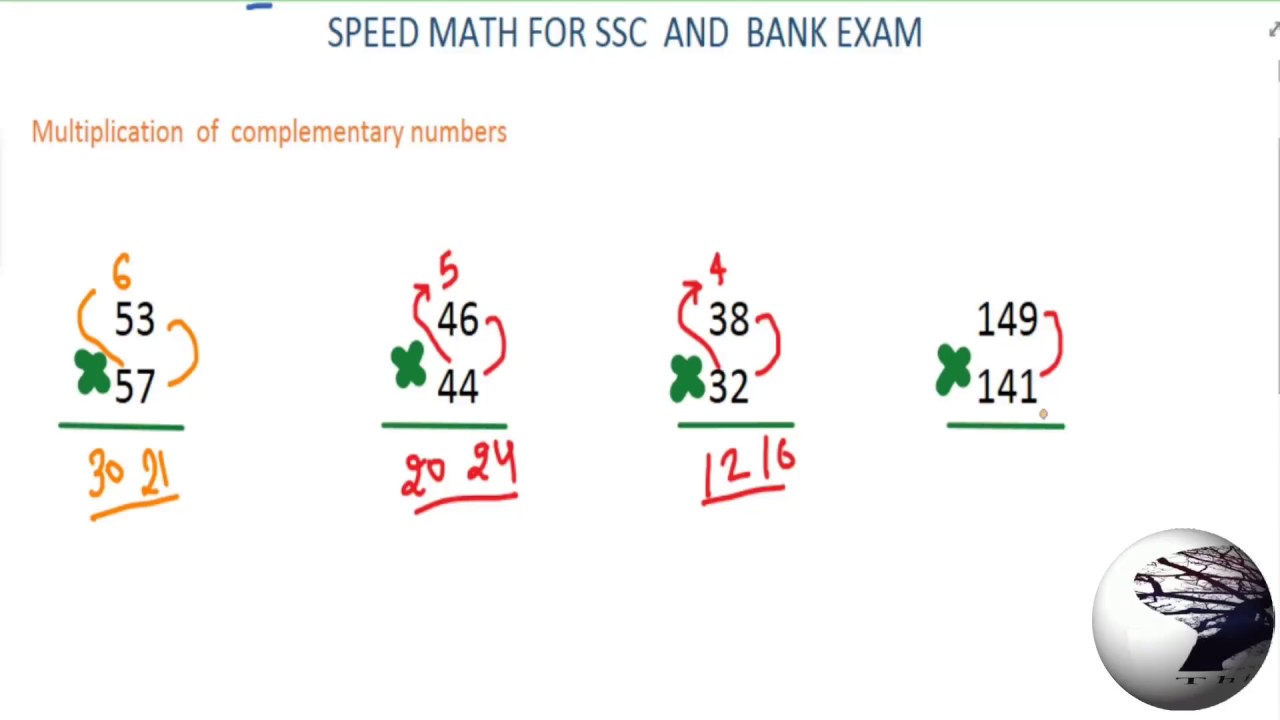 5.multiplication of complementary numbers in 2 sec !ssc-bank!nda! - YouTube