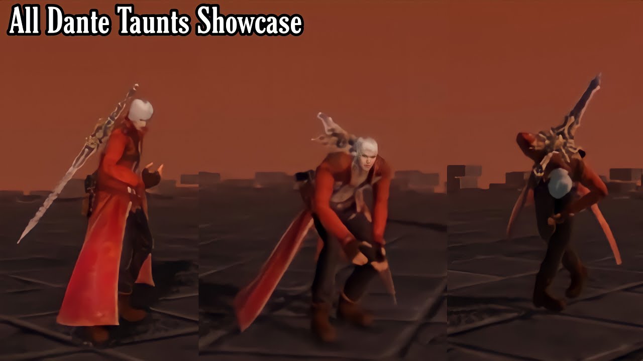 Dmc Peak Of Combat | All Dante Taunts Showcase - YouTube