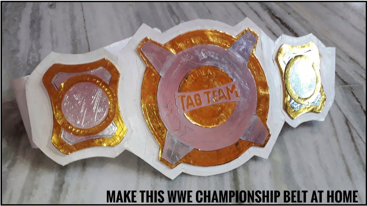 #DIY How to make WWE championship belt at home || WWE Women's tag team ...