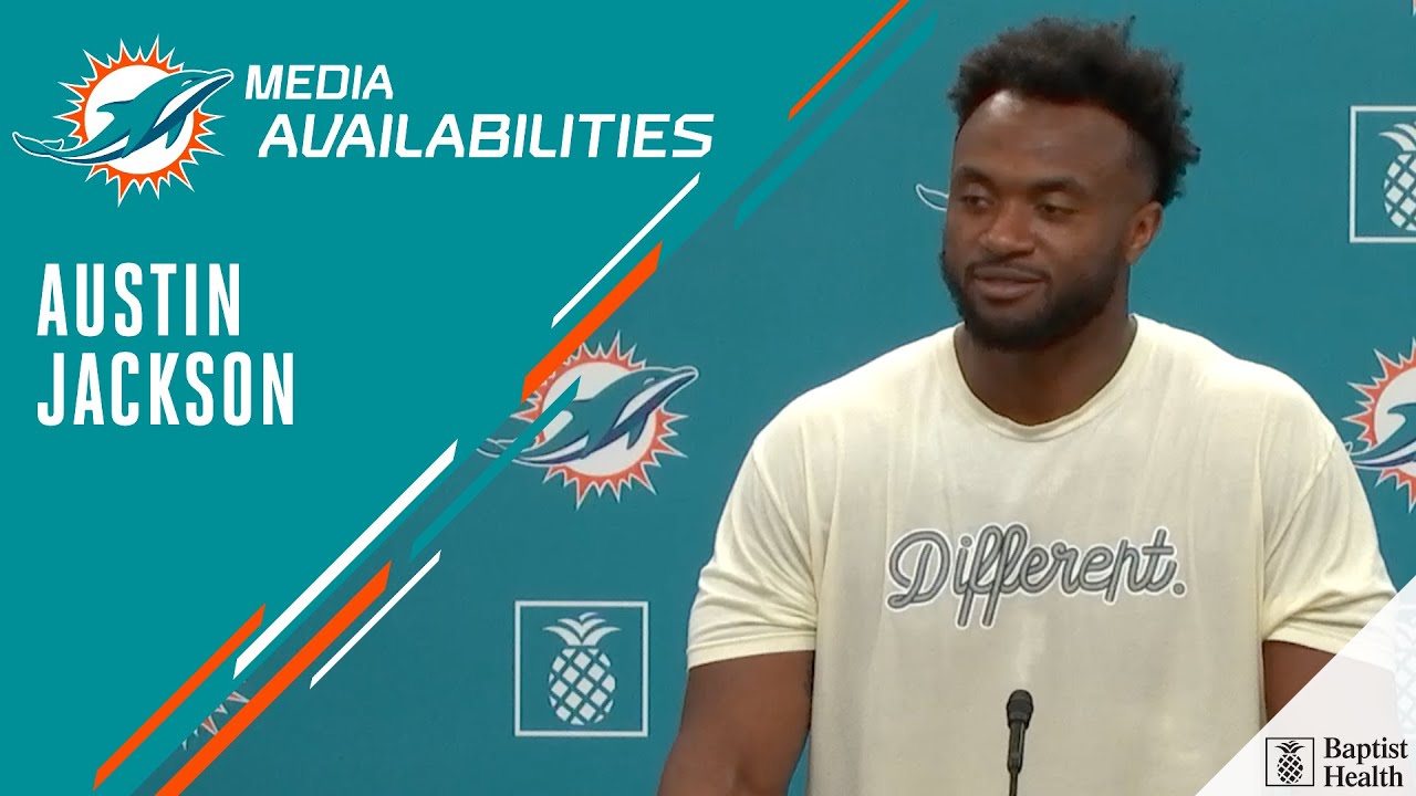 Austin Jackson meets with the media | Miami Dolphins - YouTube