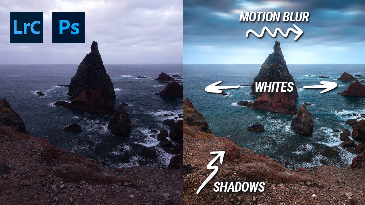 Sea Scape Photo Editing with Lightroom & Photoshop - YouTube