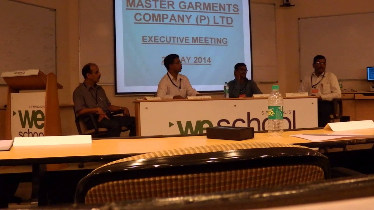 Practice on CEO of Master Garments with executive meeting SKPandey ...