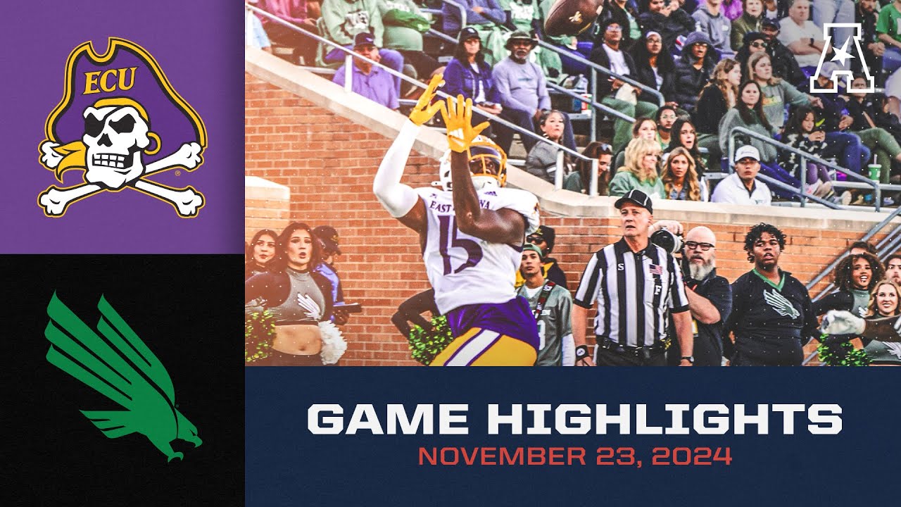 Game Highlights: East Carolina vs North Texas (Nov. 23, 2024) - YouTube
