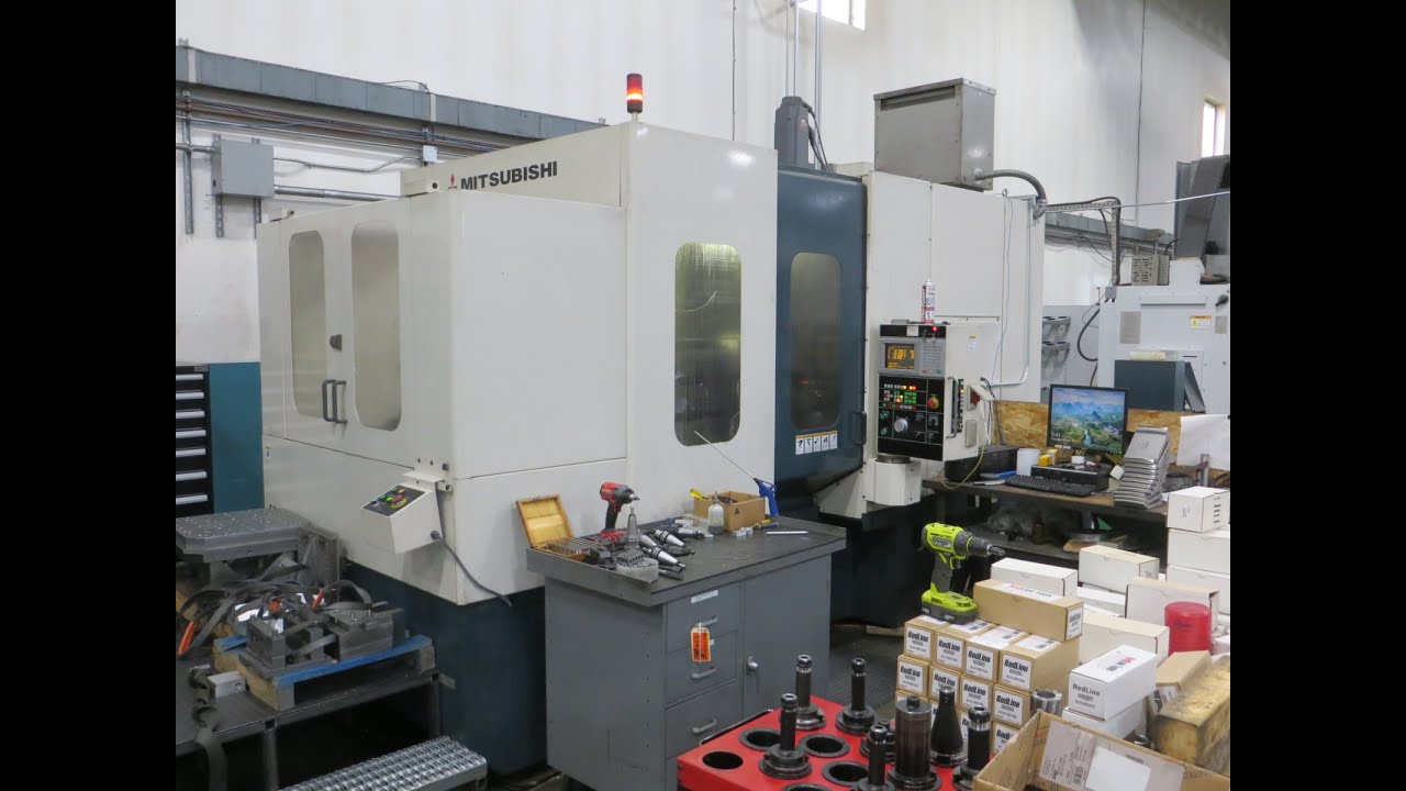 Mitsubishi M-H4B CNC Horizontal Machining Center, Mitsubishi Meldas ...