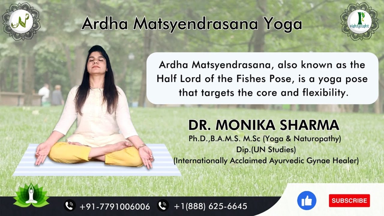 Health Benefits of Ardha Matsyendrasana - The Half Fish Yoga Pose - YouTube