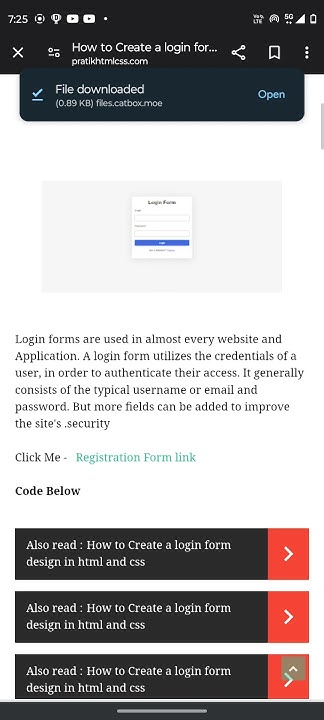 How to Create login form design in HTML and CSS #short #html #css - YouTube