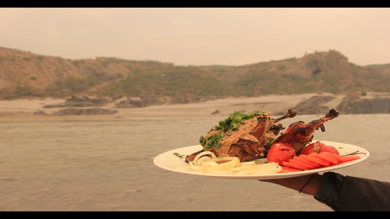 Wilderness Cooking | Roasting Whole Chicken On Wood Fire and creamy ...