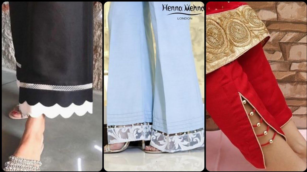 Most popular and stylish designing trouser designs for girls 2021 - YouTube