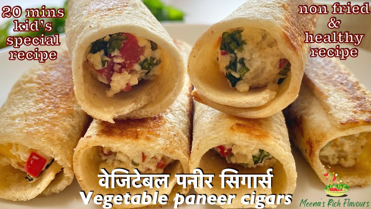 Vegetable Paneer Cigars: A Tasty Non-Fried Snack Idea | Meena's Rich ...