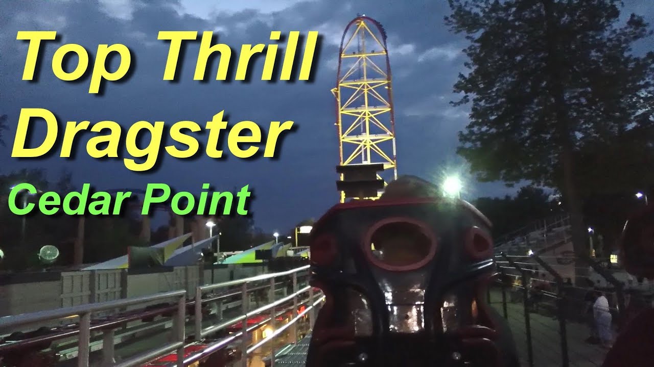 Top Thrill Dragster Roller Coaster at Night On Ride HD POV Cedar Point ...