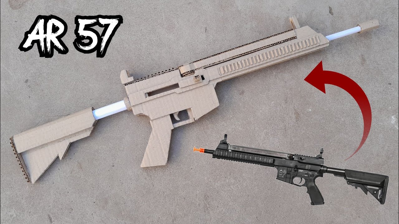 Como hacer un AR 57 de cartón - YouTube