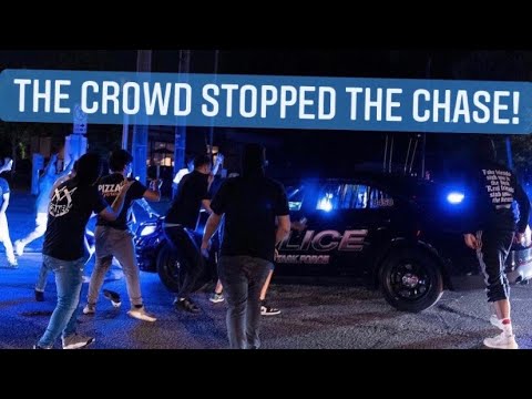 TAKEOVER CROWD BLOCKS POLICE! - YouTube