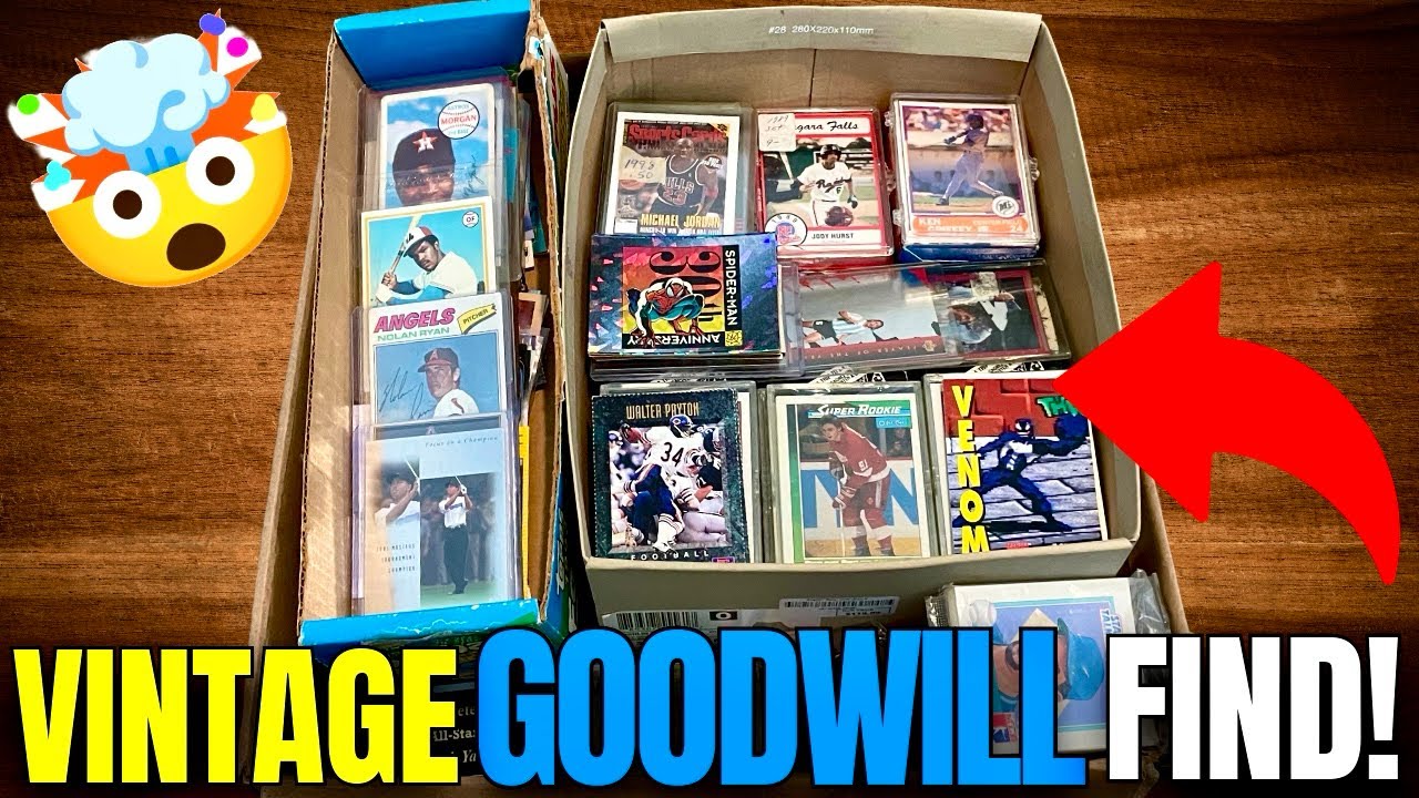 HUGE VINTAGE COLLECTION OF SPORTS CARDS FOUND AT GOODWILL! - YouTube