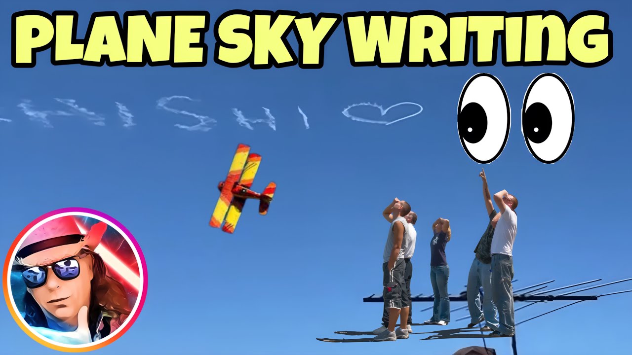 Watching A Plane Sky Writing (Sped Up 4 Times)#plane#skywriting# ...
