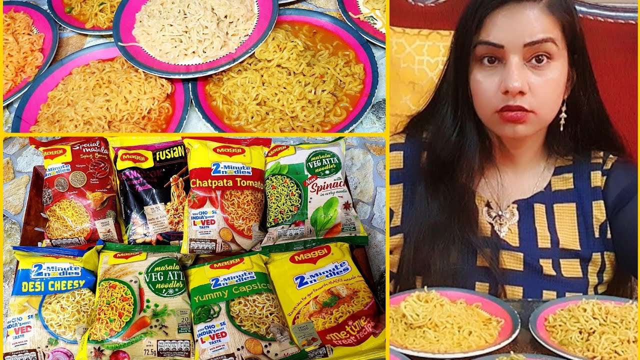 I Tried 8 Flavours of Maggi| Maggi Taste Review | - YouTube