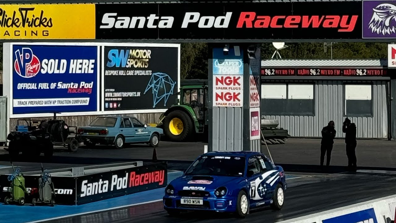 First time at Santa pod raceway! Subaru Wrx Sti Wrc drag racing! - YouTube