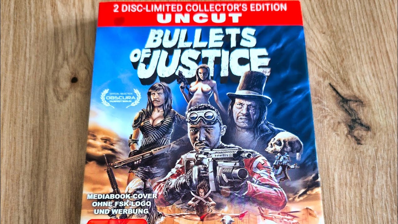 Bullets of Justice (2019) Limited Uncut Blu-ray Mediabook Unboxing ...