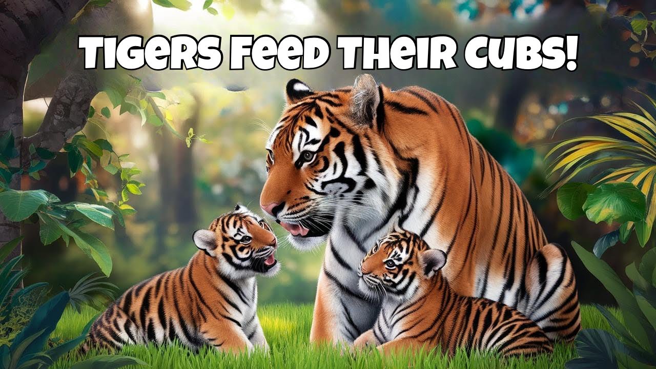 Tigers Feed Their Adorable Cubs - YouTube