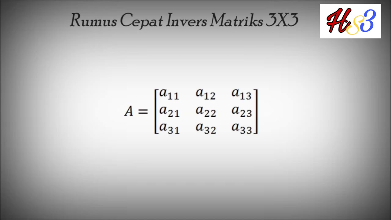 Invers matriks 3x3 - YouTube