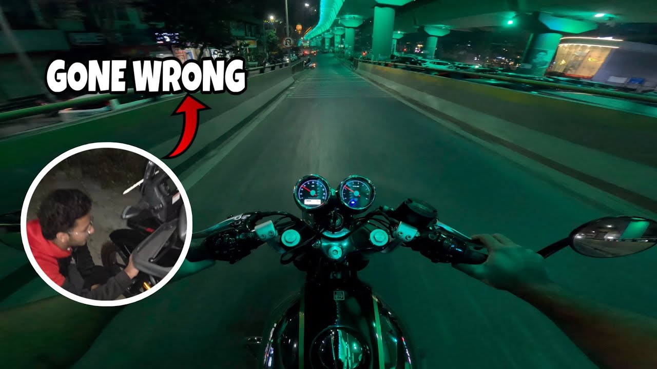 Continental GT 650 NIGHT RIDE | VSTROM Headlight jugaad FAILED - YouTube