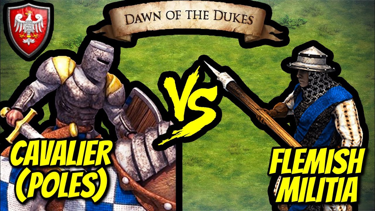 189 (Poles) Cavaliers vs 200 Flemish Militia (Total Resources) | AoE II ...
