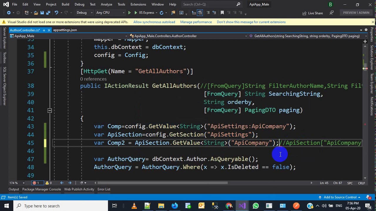 Asp Net Core - RESTFUL API - AppSettings.Json - YouTube