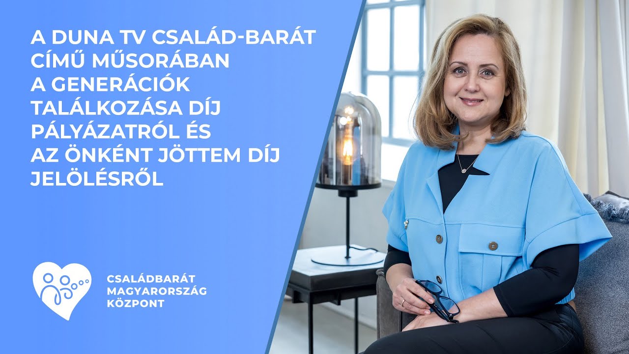 Bartos Andrea Családbarát Magyarország Központ ügyvezető - Duna TV ...