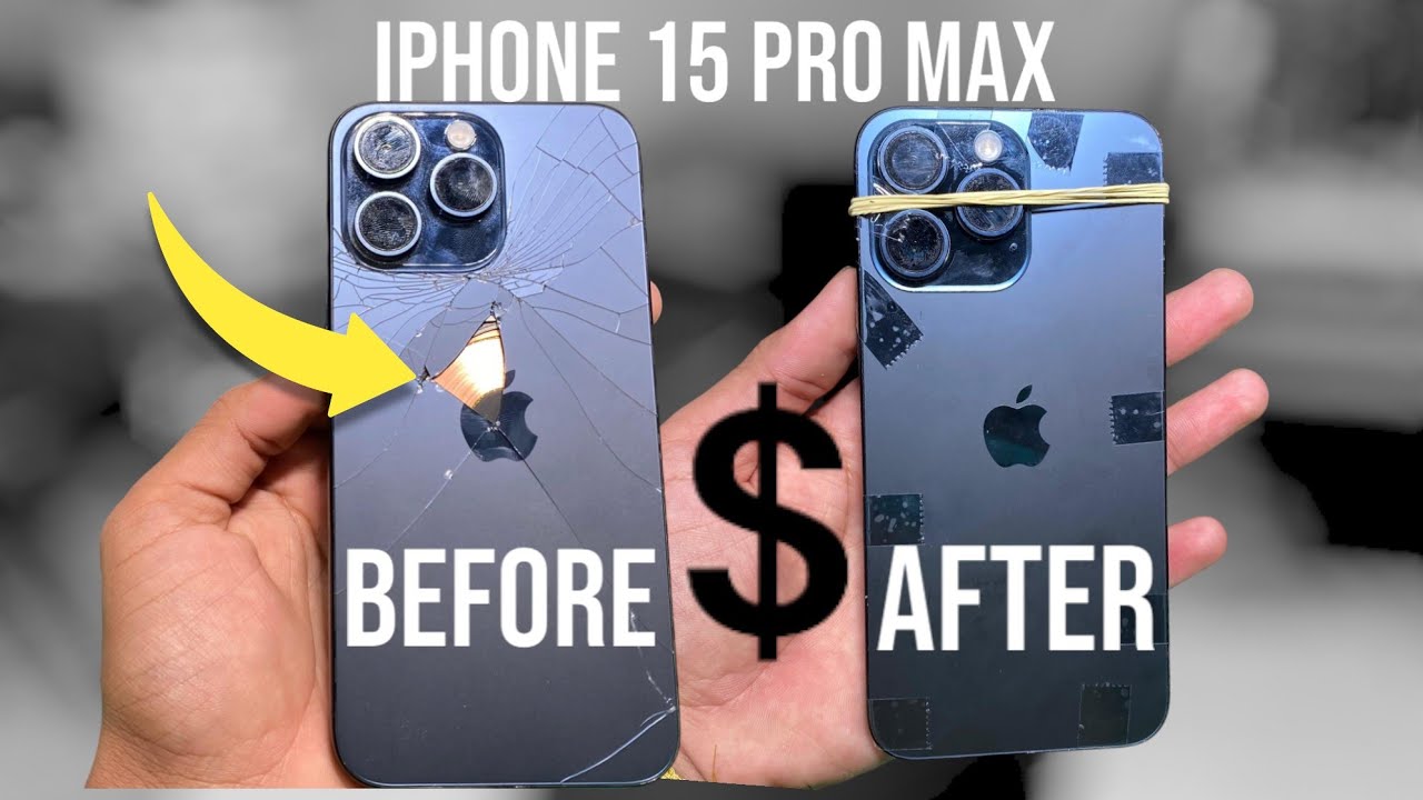 Back Glass Cracked iphone 15 Pro Max 😱 Replace And Repair - YouTube