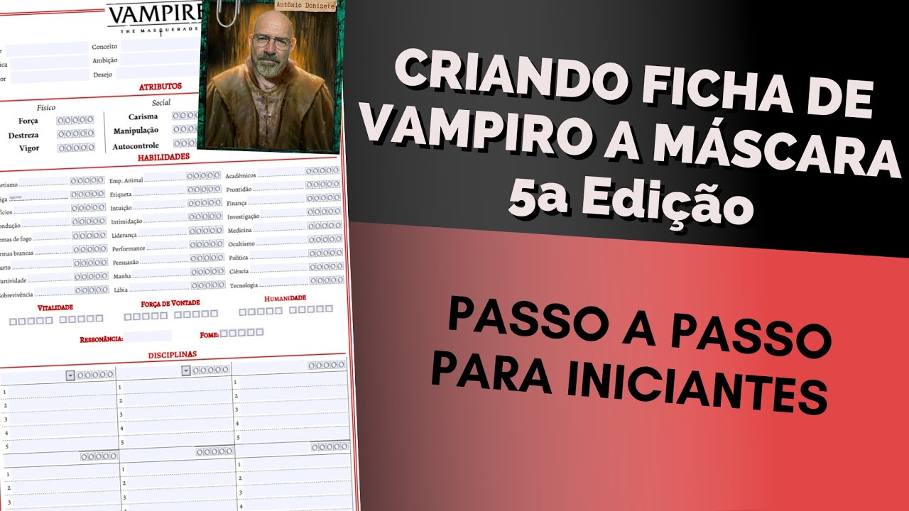 Criando ficha de Vampiro, a Máscara V5 - PASSO A PASSO - YouTube