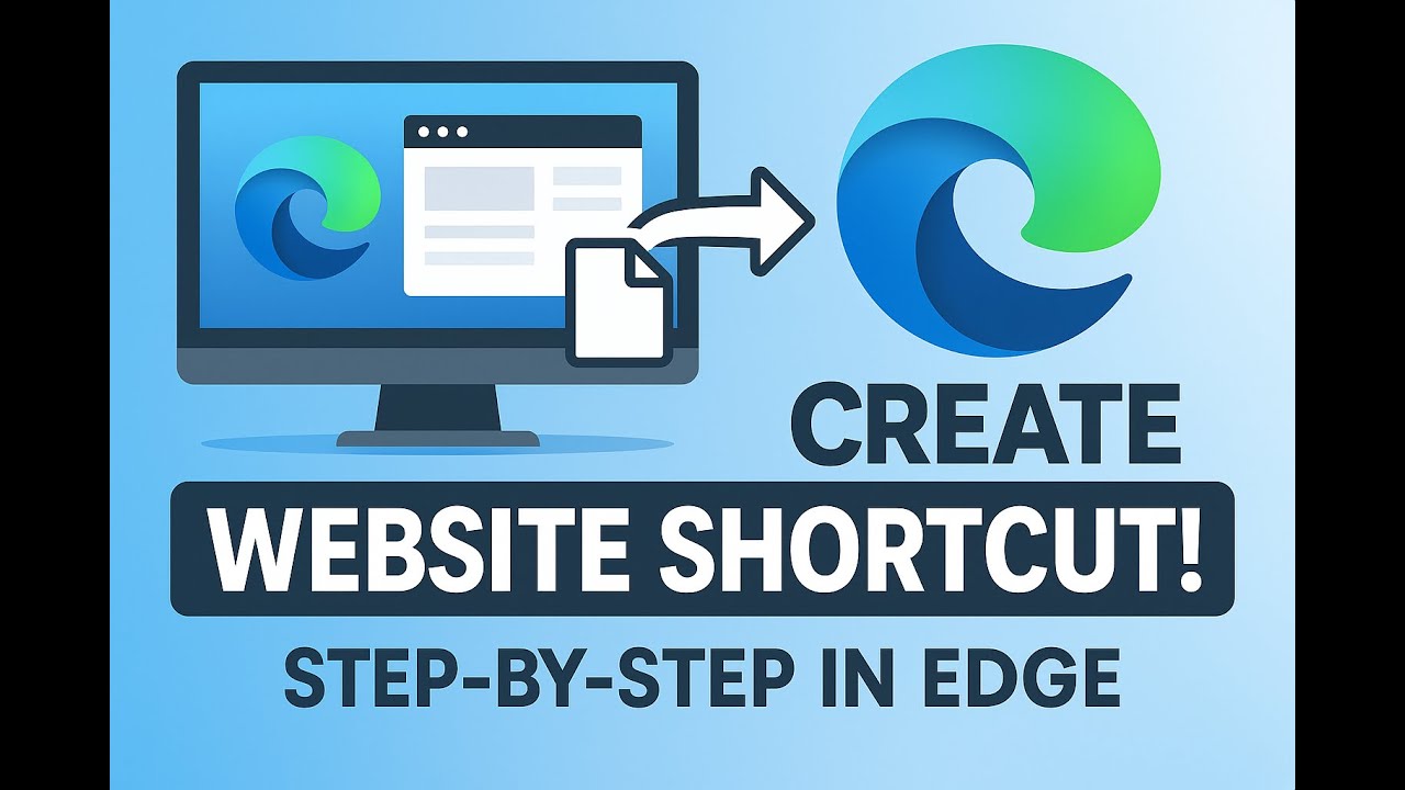 How to Create a Website Shortcut on Desktop in Microsoft Edge | Pin ...
