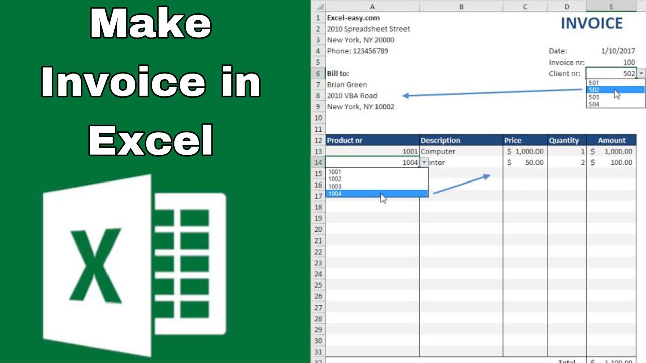 How To Make An Invoice On Excel How To Make A Professional Invoice In How To Make An Invoice On Excel How To Make A Professional Invoice In