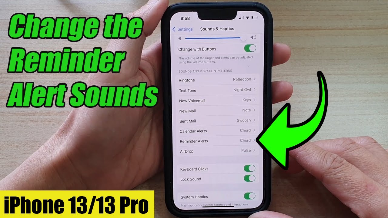 iPhone 13/13 Pro: How to Change Reminder Alert Sounds - YouTube