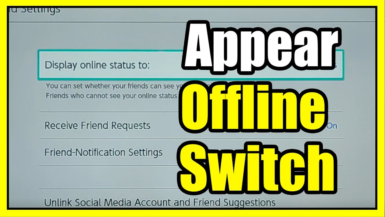 How to Appear Offline on Nintendo Switch (Fast Tutorial) - YouTube