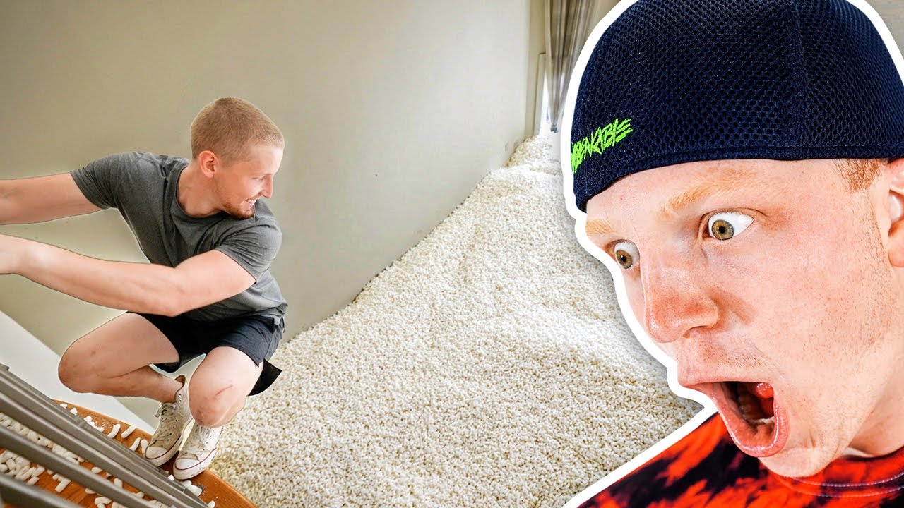 WE FILLED THE HOUSE WITH 100 MILLION PACKING PEANUTS! - YouTube