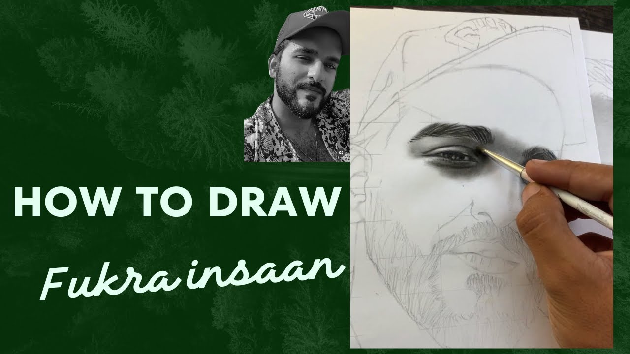 How to draw Fukra Insaan || portrait drawing tutorial | Lesson 1 ( Eye ...