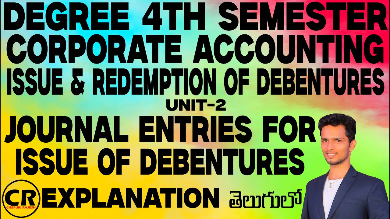 Degree 4th Semester Corporate Accounting Unit-2 Journal Entries for ...