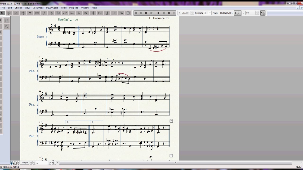 Little Rascals, The Good Ole Days, Piano - Easy - YouTube