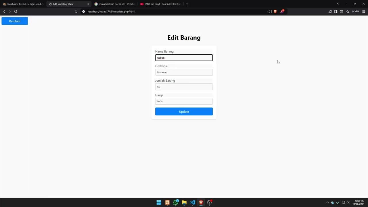 Penjelasan Tugas CRUD - YouTube