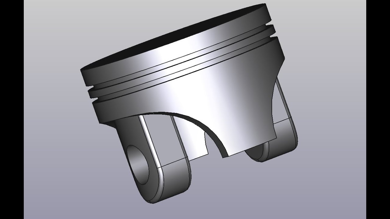 Tutorial FreeCad Español 29 pistón de motor de coche - YouTube