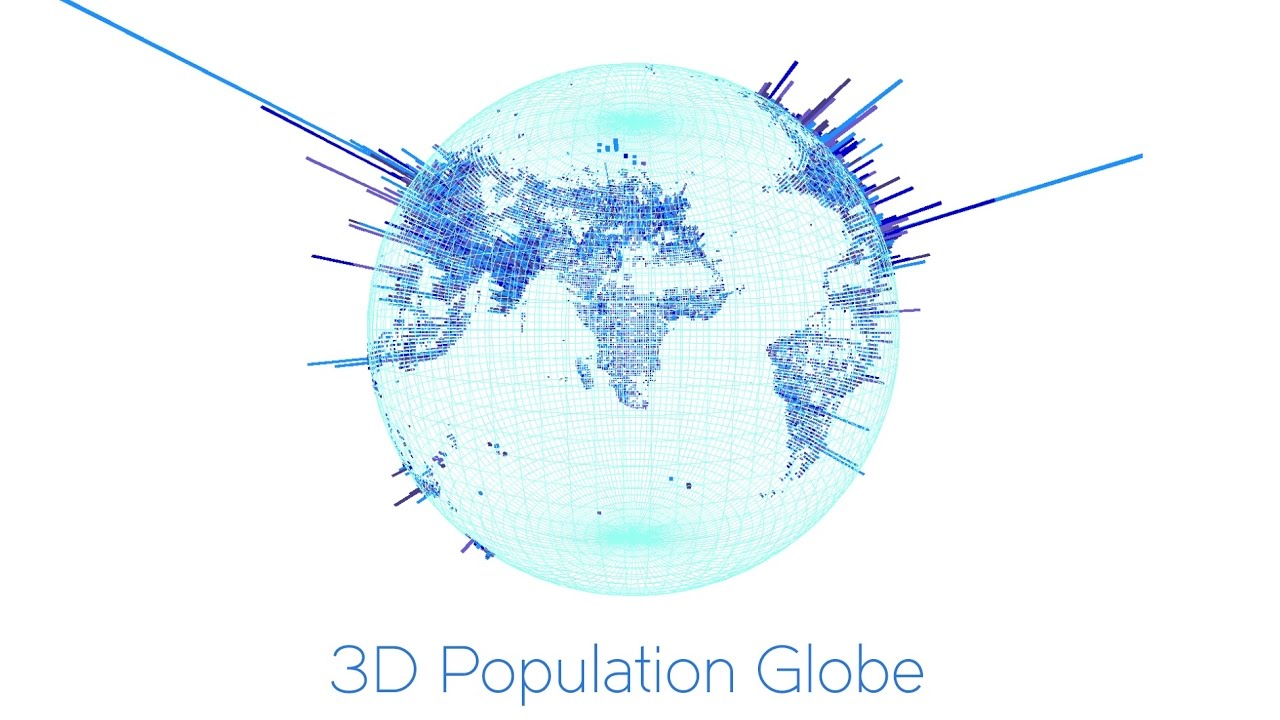3D Population Globe | My own 3D Graphics Library (from scratch) - YouTube
