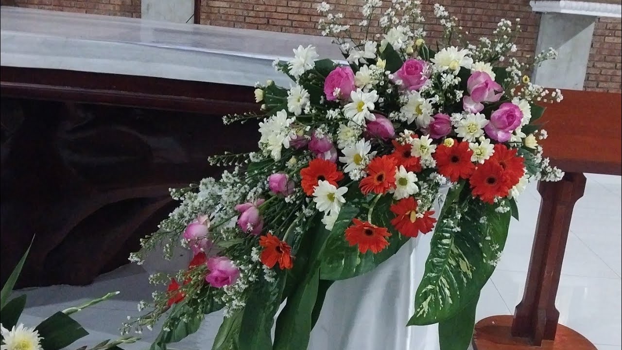 Tutorial Merangkai Bunga Altar yang indah - YouTube