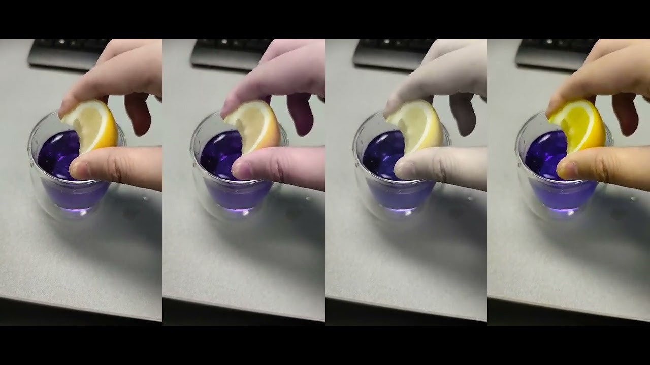 Daltonization of Colour a Changing Butterfly Pea Tea Video - YouTube