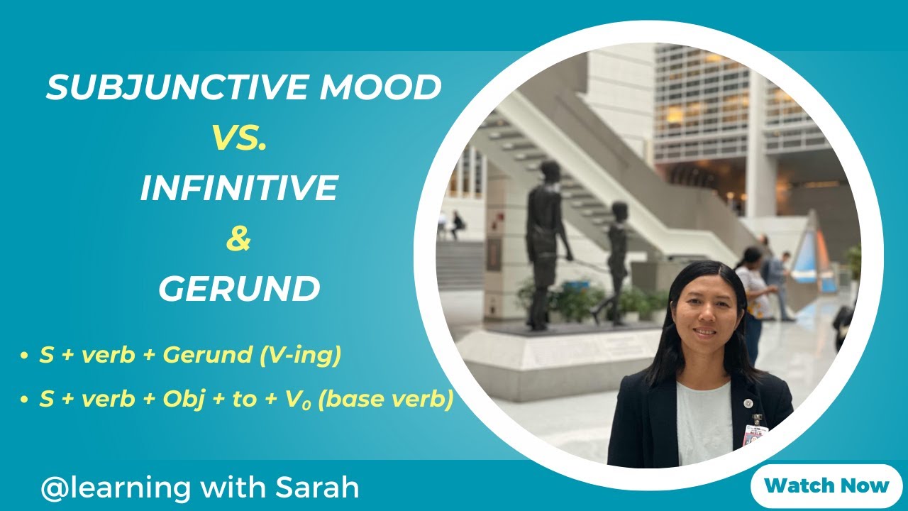Subjunctive VS. Infinitive & Gerund 🙋🏻‍♀️ - YouTube