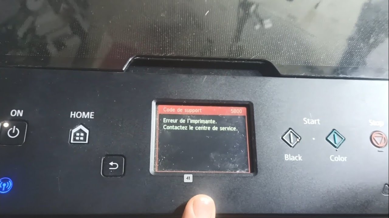 code de support 5b00 erreur de l'imprimante canon pixma mg 6620 - YouTube