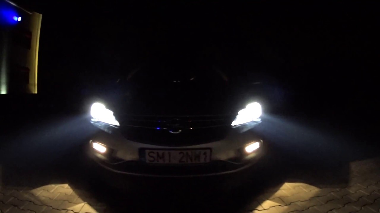 New 2017 Opel Astra K IntelliLux LED test świateł - YouTube