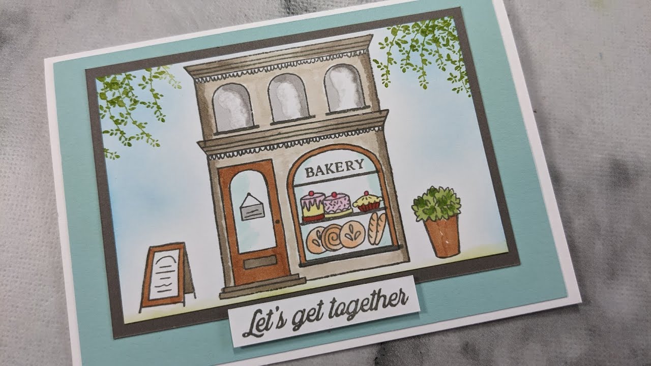 Making a sweet bakery themed card, also book store, and cafe. Lets Go ...