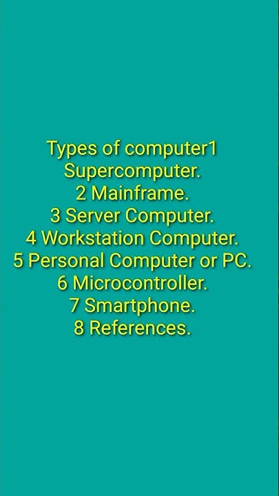 Types of computers. - YouTube