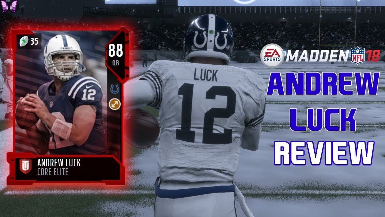 ANDREW LUCK REVIEW | MADDEN 18 PLAYER REVIEWS☆ - YouTube