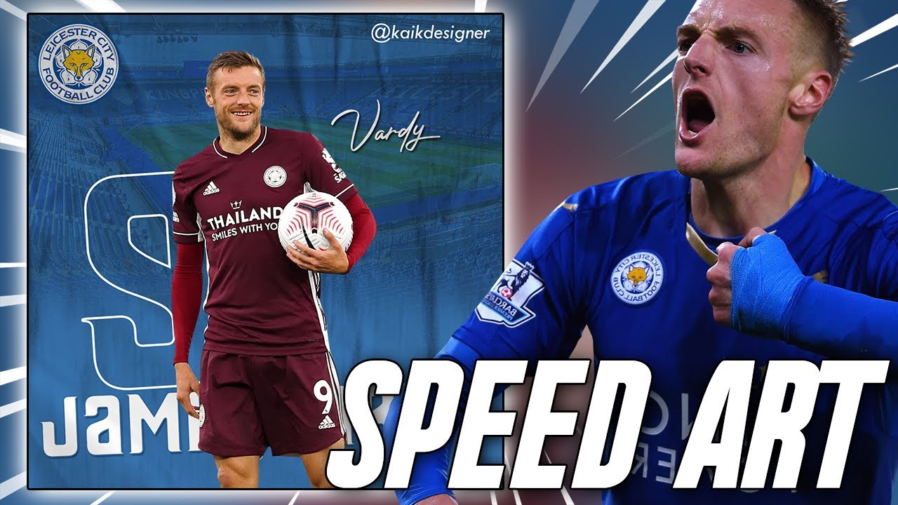 Speed Art - Jamie Vardy (PHOTOSHOP 2020) - YouTube
